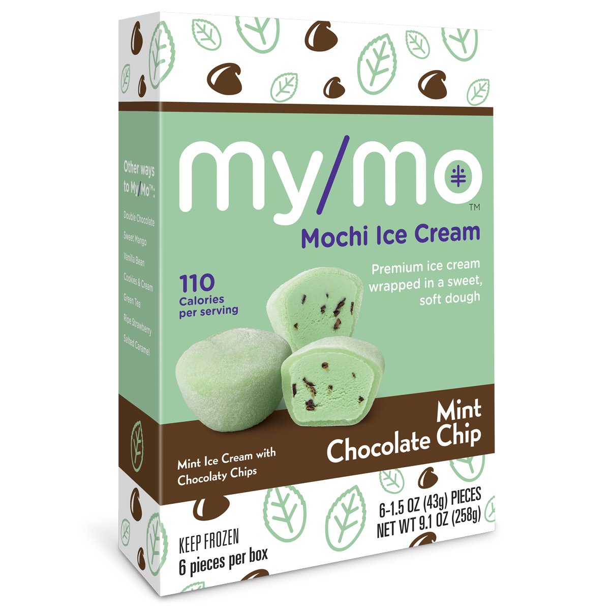 Mint Chocolate Chip Mochi Ice Cream | My/Mo Mochi Ice Cream
